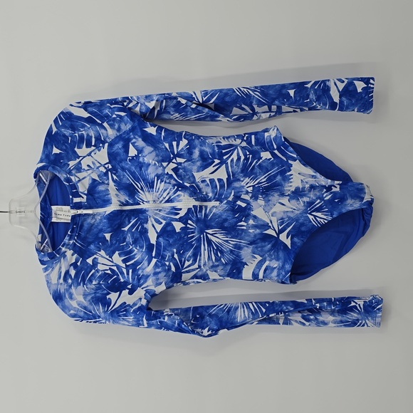 Trina Turk | Swim | Trina Turk Basque Blue Long Sleeve Paddle Suit Size ...